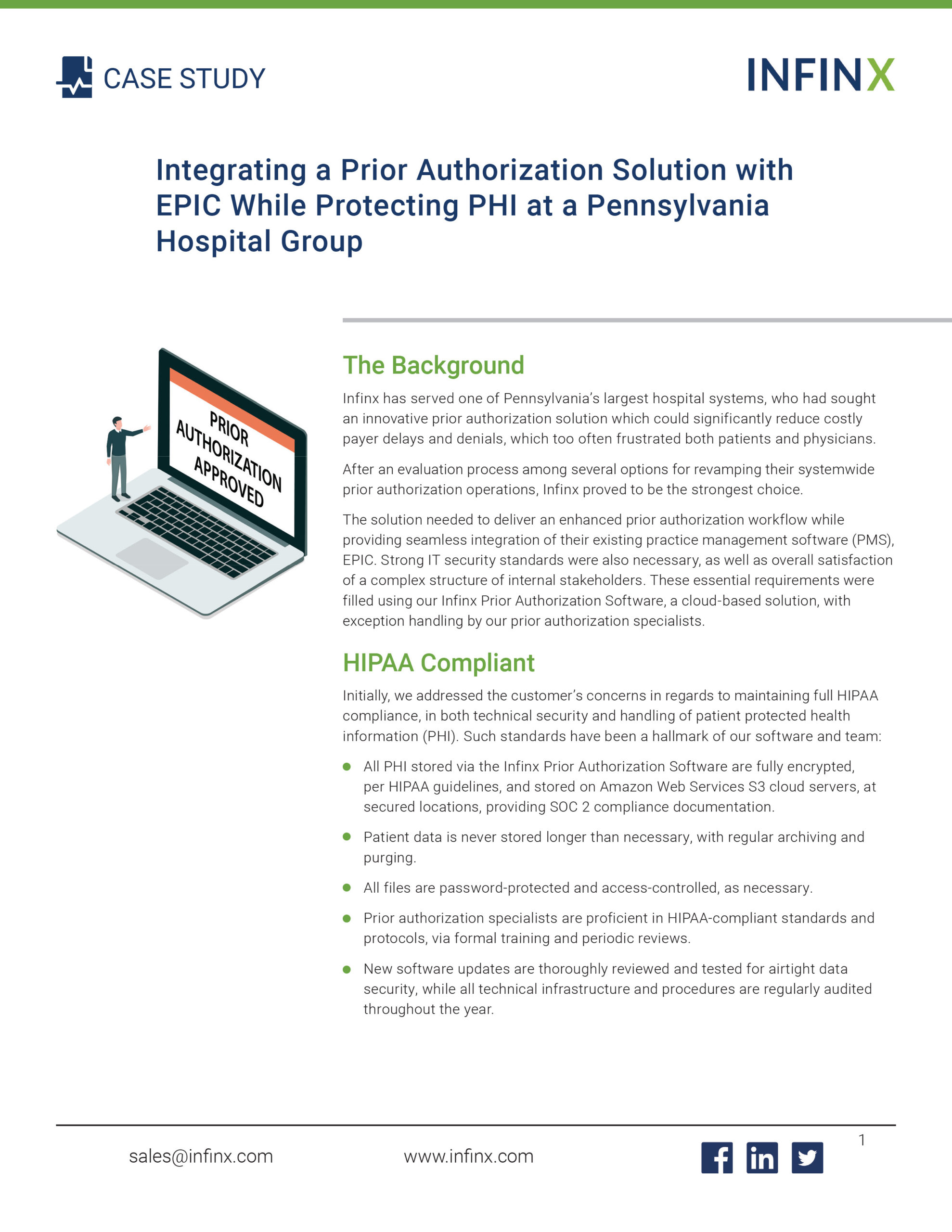 Integrating Preauth Solution & Epic PMS Case Study | Infinx Integrating Preauth Solution & Epic PMS Case Study | Infinx